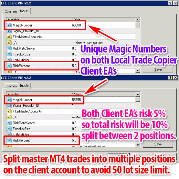 Split Master Mt4 Trades Into Multiple Positions On The Client Account To Avoid 50 Lot Size Limit